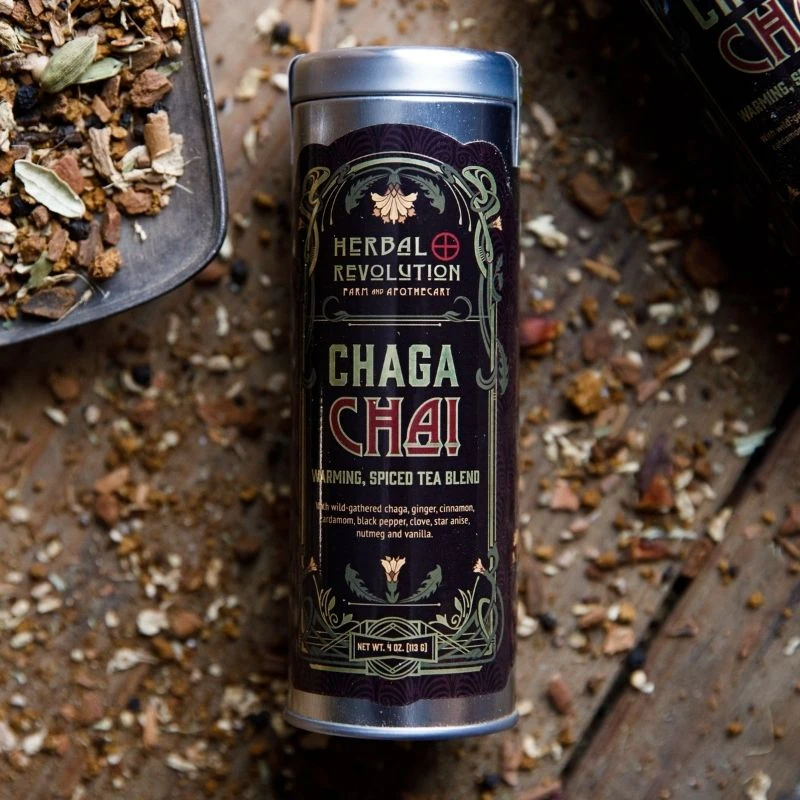 Chaga Chai: 2.75 oz tea tin | Wicklanders Roots