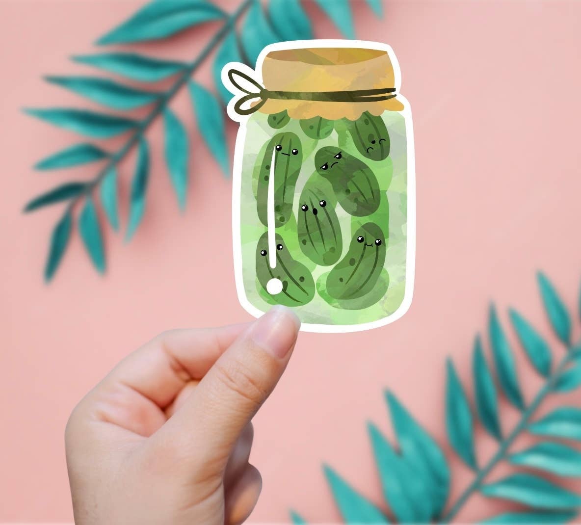 Pickle Face Jar Sticker | Wicklanders Roots