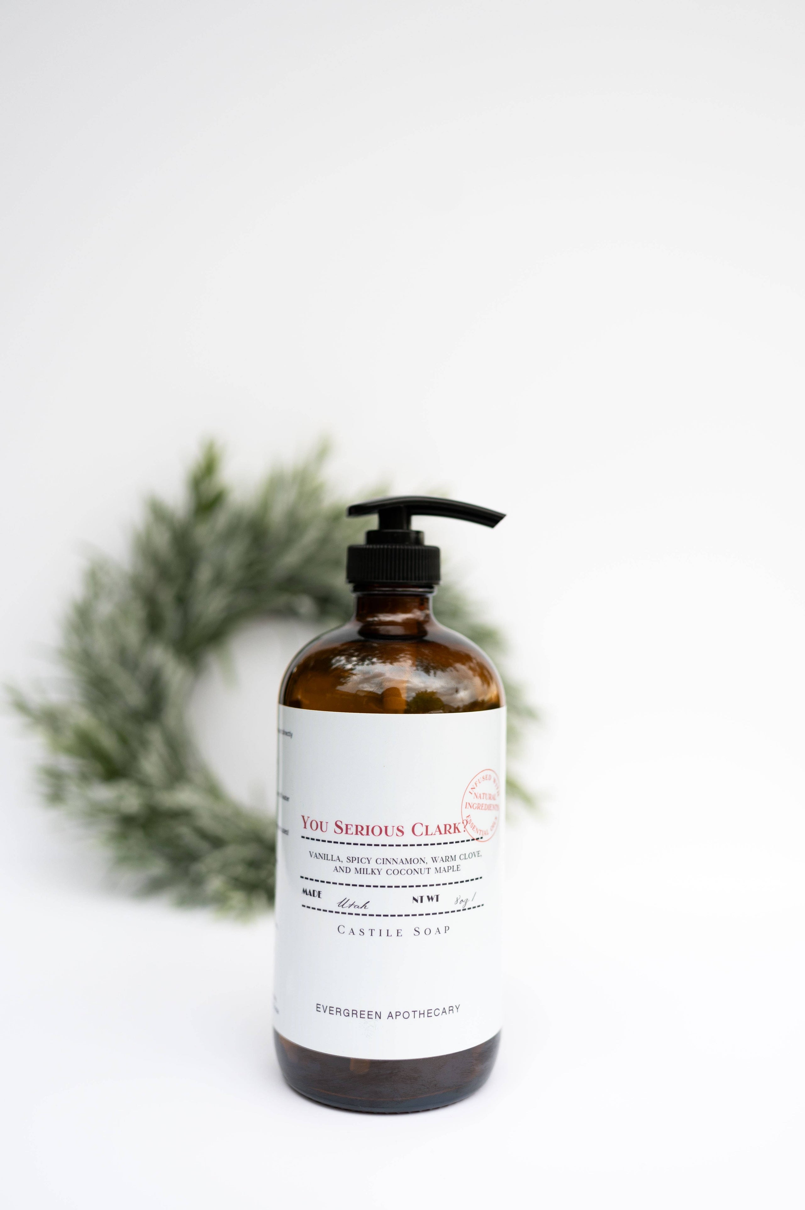 You Serious Clark? Christmas Castile Soap, 16oz, Glass | Wicklanders Roots